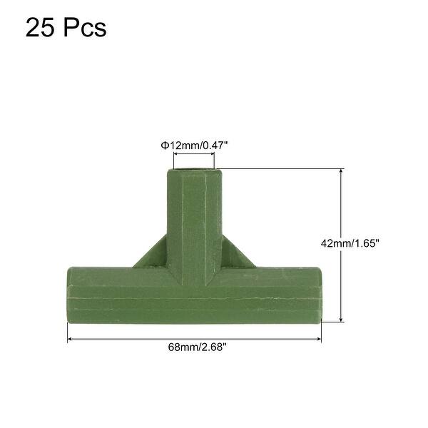 25Pcs 12mm Plastic Garden Frame Connector Flat 3 Way Pipe Fitting Joint ...