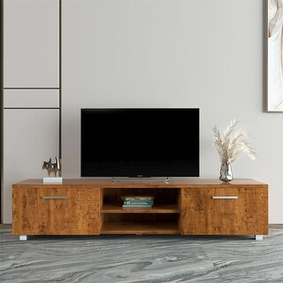 Living room TV benches Walnut modern tv stand - Bed Bath & Beyond ...