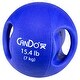 Molded Dual-Handle Medicine Ball for Strength Training, Core Workouts ...