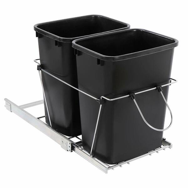 35 Quart Double Garbage Can Pull Out Trash Container - Bed Bath ...