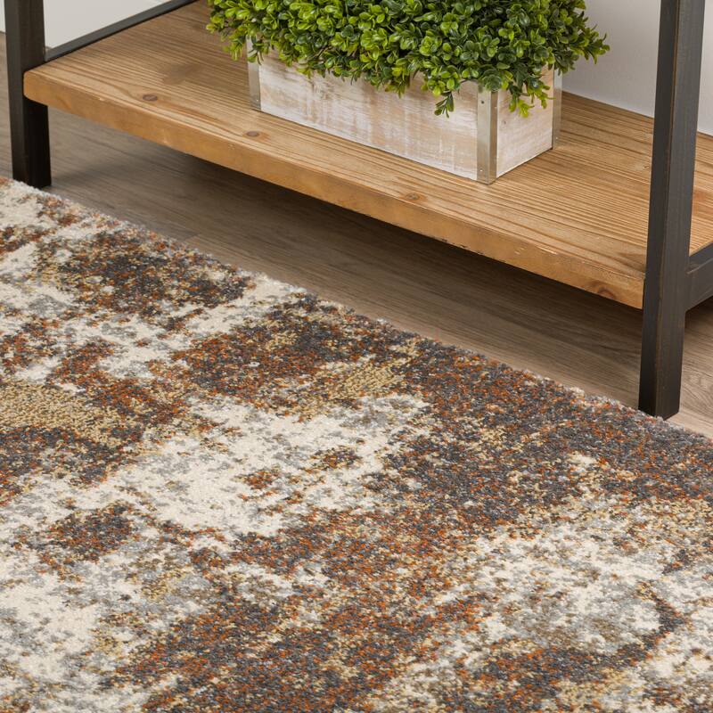 Addison Barkley Distressed Canyon Abstract Accent Rug - Overstock ...