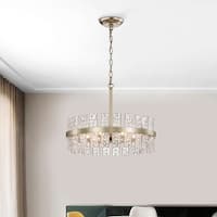 Casandra 6-light Drum Glass Strip Chandelier - On Sale - Bed Bath ...