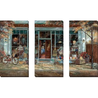 "Vintage Rose Revisited" by Ruane Manning 3 Piece Set on Canvas - Bed ...