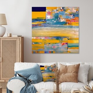 Designart "Every Little Ocean Sunset Abstract Expressionism" Abstract ...