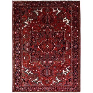 Shahbanu Rugs Grenadier Red Rustic Look Sides and Ends Professionally ...