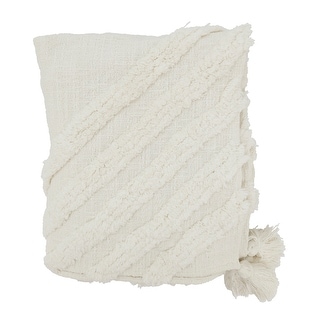 Textured Chic Tufted Throw with Tassels - Bed Bath & Beyond - 39992957