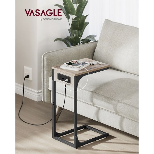 table with charger
