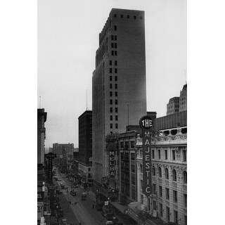 Tower Petroleum Building Black and White Gallery Wrapped Canvas - Bed ...