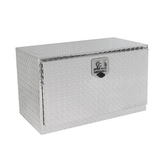 30 Inch Aluminum Stripes Plated Tool Box with Lock and Keys - Bed Bath ...
