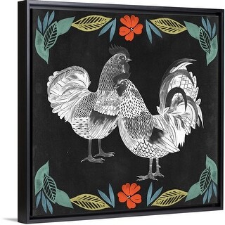 "Chalkboard Farmhouse Collection A" Black Float Frame Canvas Art - Bed ...