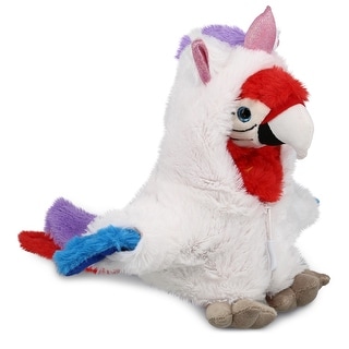 DolliBu Red Parrot Unicorn Plush Stuffed Animal Toy with Outfit - 15.5 ...
