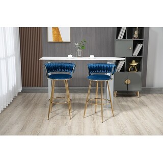 Bar Stools with Back and Footrest Counter Height Bar Chairs for Living ...