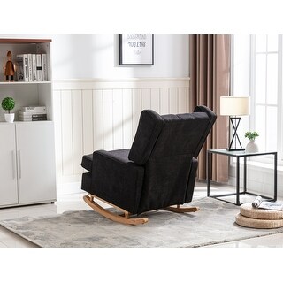 Mid-Century Comfortable Rocking Chair with Cushion, Ergonomics Design ...