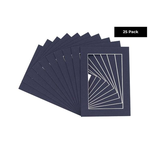 5x7 Mat for 8.5x11 Frame - Precut Mat Board Acid-Free Navy 5x7 Photo ...