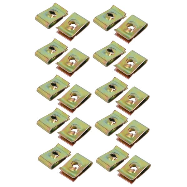 25pcs M4/ST4.0 Thread Size 65Mn Steel Zinc Plated Extruded U Nut Tone ...