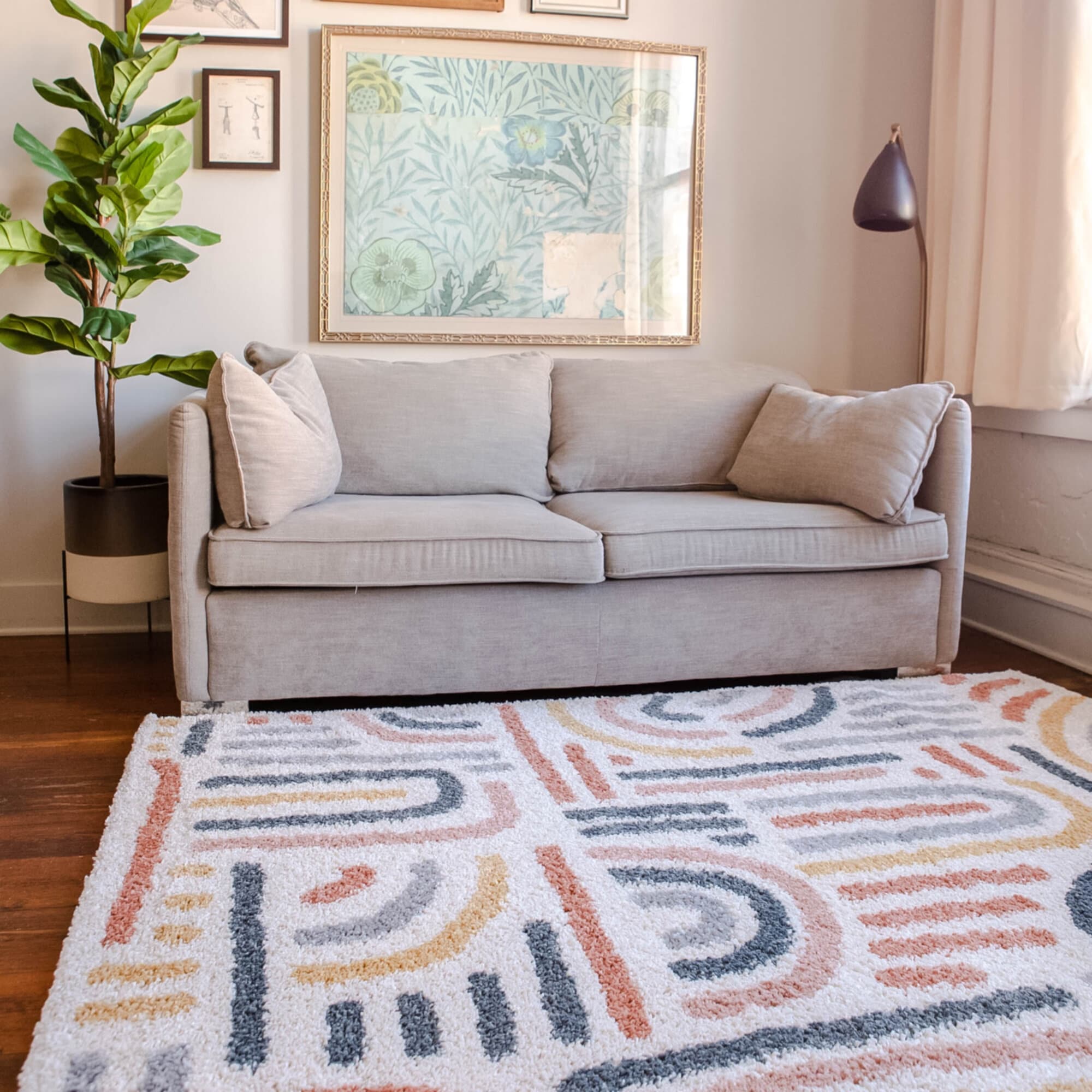 Morant Modern Geometric Modern Shag Area Rug - On Sale - Bed Bath ...