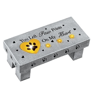 Solar Powered Hand-Painted Pet Memorial Bench - NO SIZE - Bed Bath ...