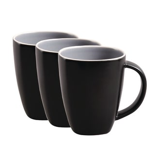 Hometrends Soho Lounge 3 Piece 13 Ounce Square Stoneware Mug Set in ...