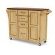 Copper Grove Puff Island Natural Hardwood and Cherry Top Kitchen Island ...