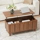 Lift Top Coffee Table with Arched Design, Modern Wood Center Table with ...