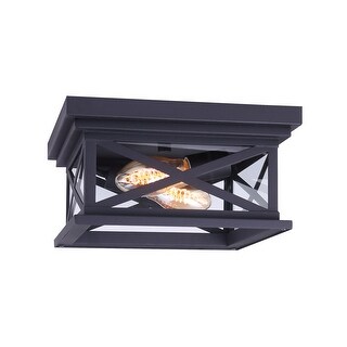Canarm Elm 2 Light 12" Wide Flush Mount Ceiling Fixture - Bed Bath ...