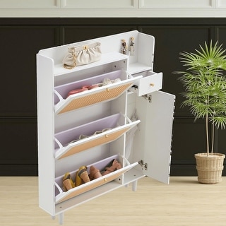 Compact Modern Japanese Rattan Bed Top Cabinet, Shoe Rack Storage ...