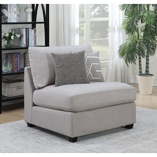 Austin Grey Cushion Back Upholstered Armless Chair - Bed Bath & Beyond ...