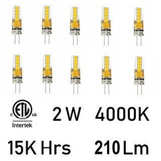 2 Watt G4 LED LED Bulb 4000K (Set of 10) - White - Bed Bath & Beyond ...