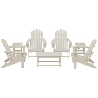 Aderson Outdoor Poly Adirondack Conversation Lounge 7-Piece Set - Bed ...