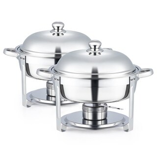 2 Packs Stainless Steel 5 Quarts Round Chafing Dish - Bed Bath & Beyond ...