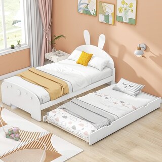 Wood Platform Bedw with Trundle - Bed Bath & Beyond - 39095546