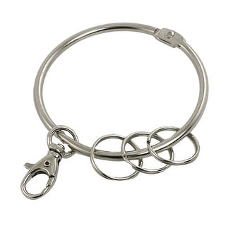 Metal Large Key Ring 7.7cm Big Key Holder Ring with Swivel Clasps 3 ...