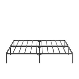 Queen Size Black Metal Platform Bed frame Sturdy Metal Frame - Bed Bath ...