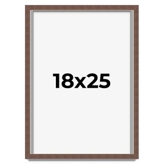 18x25 Shadow Box Frame Brown | 1.125 inches Deep Real Wood Rustic - Bed ...