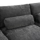86.5" U-Shaped Sectional Sofa with Storage Pockets, 2 Movable Ottoman ...