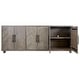 90" Six Door TV Console, Entertainment Stand, Wood Accent Cabinet ...