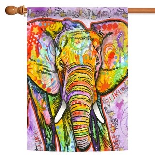 Red and Yellow Neon Elephant Outdoor House Flag 40" x 28" - Bed Bath ...