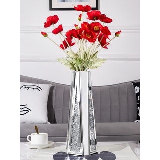Glass Vase Mirrored Decorative Flower Vase - Bed Bath & Beyond - 37320934