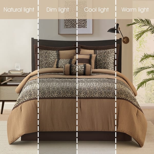 bebe leopard comforter set