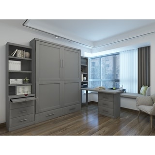 Brentwood Queen Murphy 2-pier Desk Bed - On Sale - Bed Bath & Beyond ...