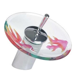 Waterfall Faucet Cast Brass Chrome 7" H Koi Fish Glass | Renovator's ...