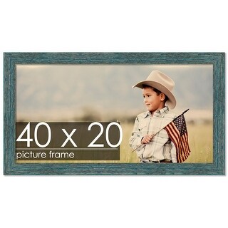40x20 Distressed/Aged Complete Wood Panoramic Frame with UV Acrylic ...