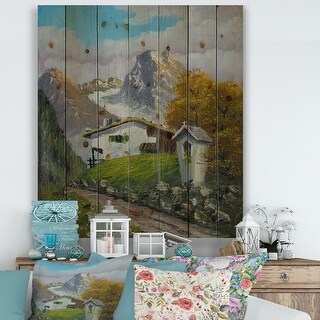 Designart 'Wayside Shrine Beside The Path Leading To A House' Farmhouse ...