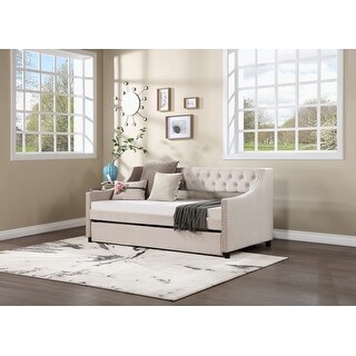 Daybed with Trundle Upholstered Tufted Sofa Bed - Bed Bath & Beyond ...