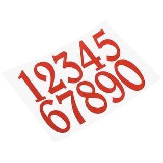 Reflective Mailbox Numbers Sticker 0 - 9 Adhesive Door Sticker Red 5 ...