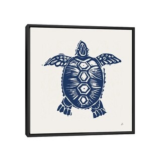 iCanvas "Primitive Sea III Navy" by Daphne Brissonnet Framed Canvas ...