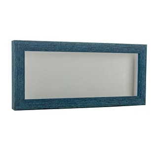 16x30 Shadow Box Frame Blue Wood | 1" Usable Display Depth | Includes a ...
