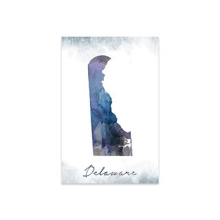 Delaware State Bluish Print On Acrylic Glass by WallDecorAddict - Bed ...