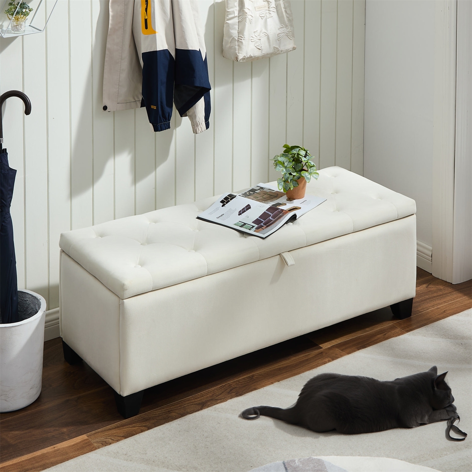 Sturdy ottoman storage bench store