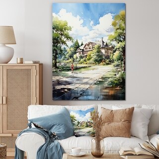 Designart "Country Clubs Tennis Court I" Country Clubs Wall Decor - Bed ...